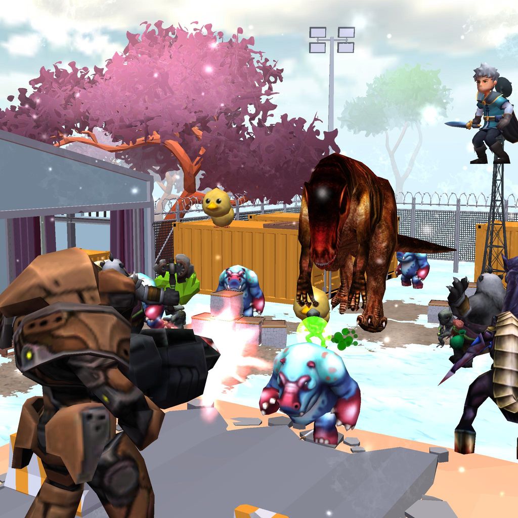Unity Play | animales y un robot battlegrounds game