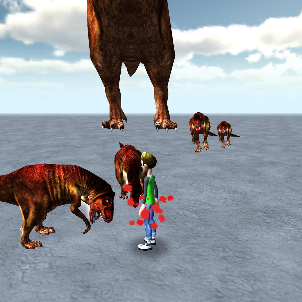 Unity Play | Run from allosaurus game