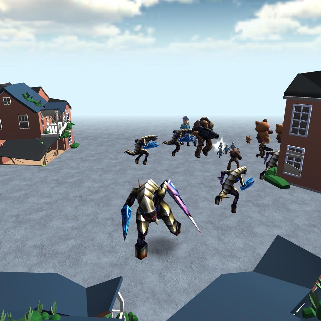 Unity Play | fights of the robot and alien and human world game