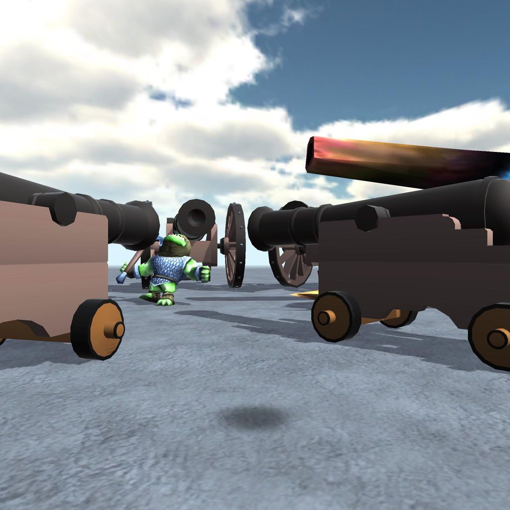 Unity Play | cannons kill green anonymous girl game