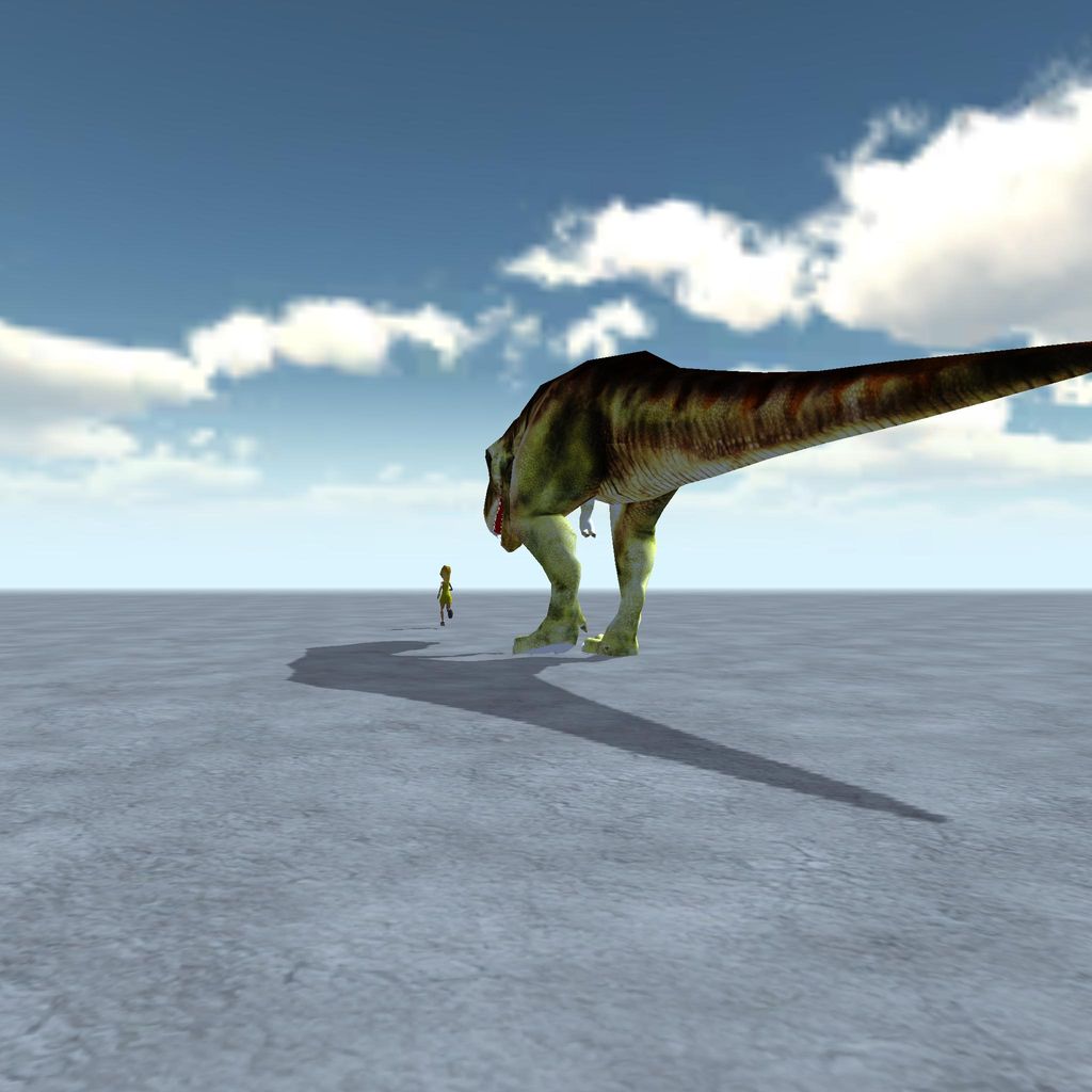 Unity Play | Watch how t-rex eat red anoymous girl game