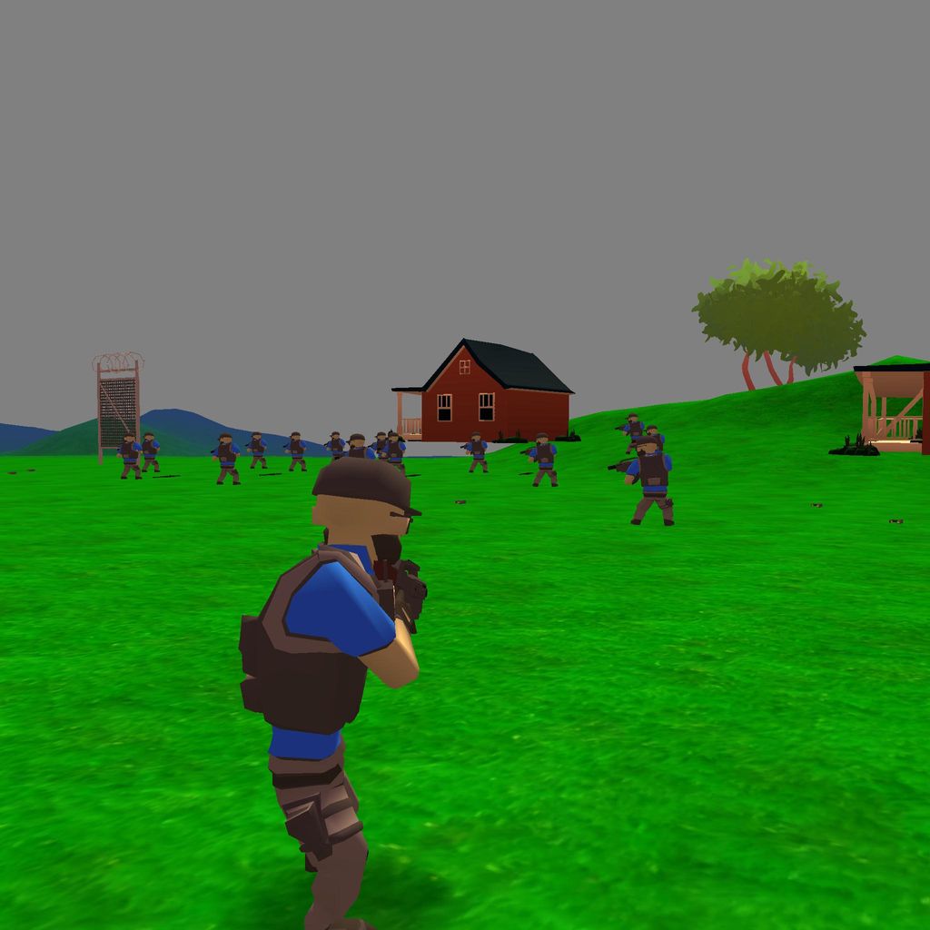 Unity Play | blue vs red gunfire game