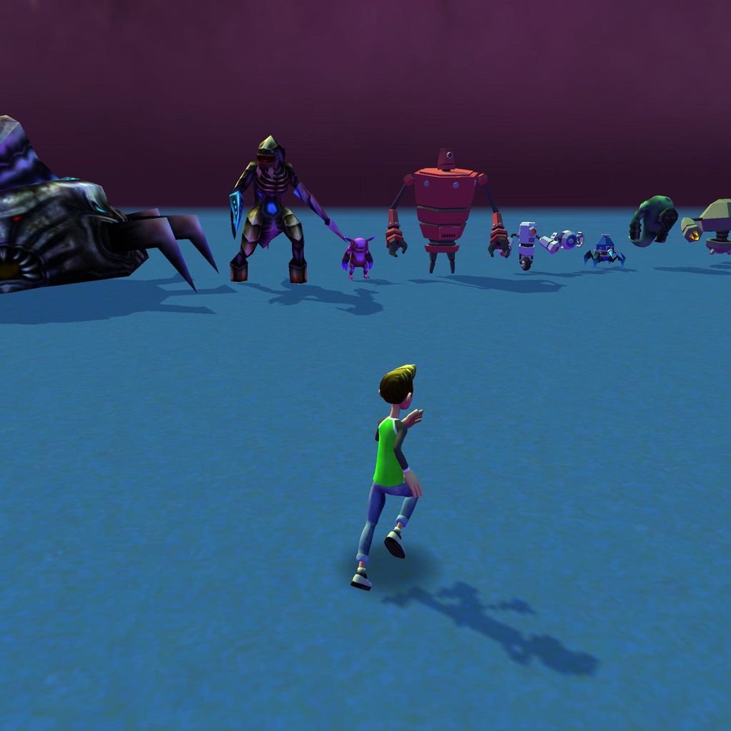 Unity Play | Blue land and purple sky asset template game