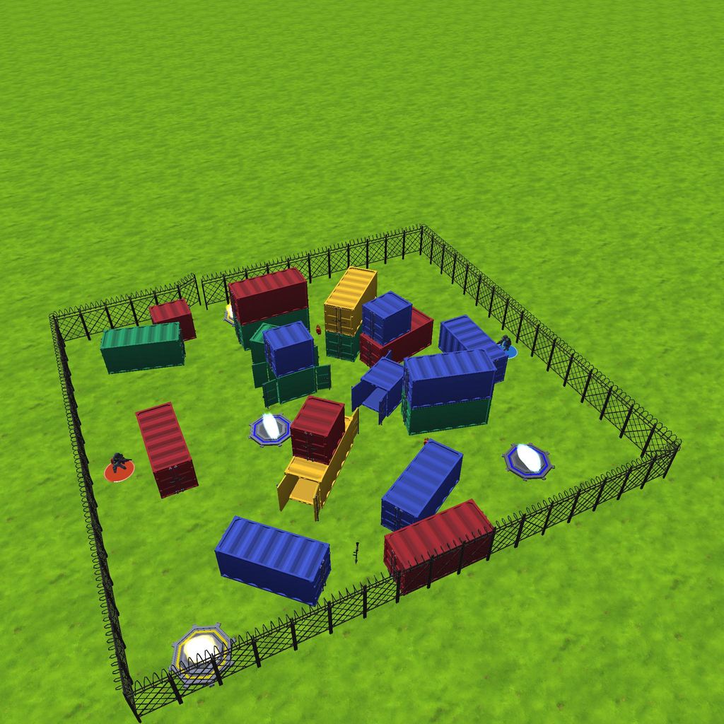 Unity Play | container blue vs red game