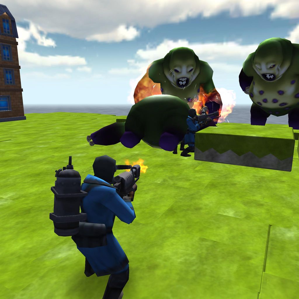 Unity Play | perperangan manusia vs monster game