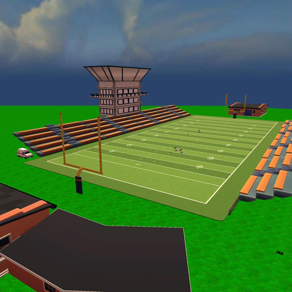 Unity Play | Football stadium jet fly over game