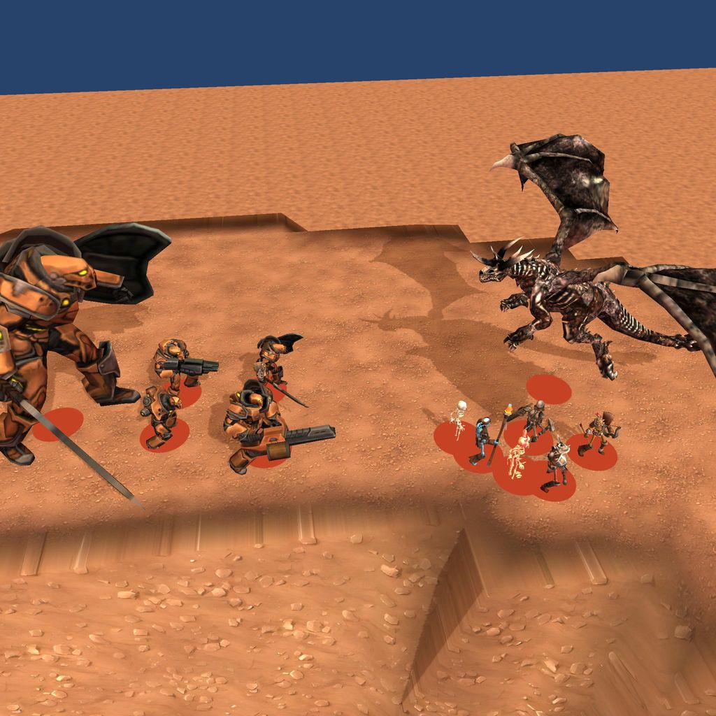 Unity Play | Team Droid versus team skeleton game